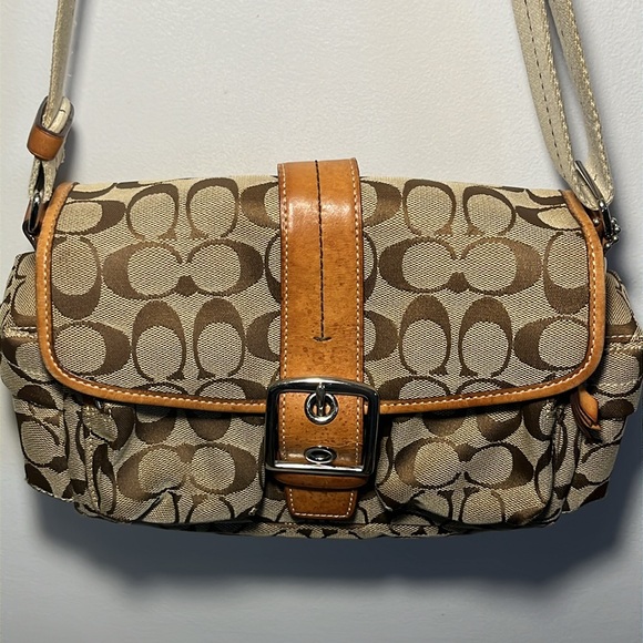 Coach | Bags | Rare Coach Autre Marque Signature Canvas Leather ...